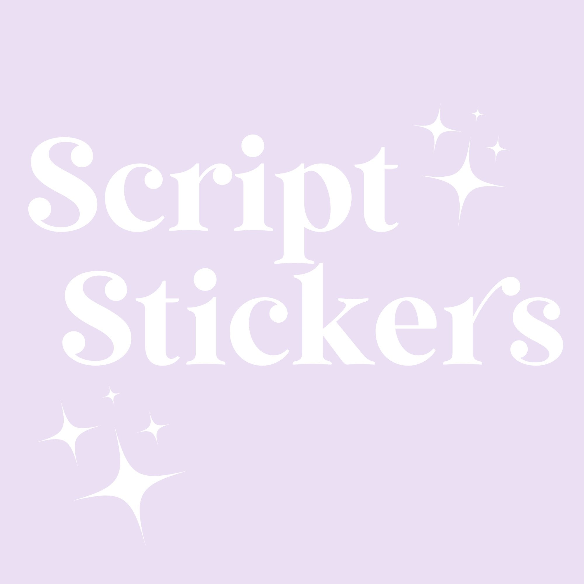 Script Stickers – macandgraydesigns