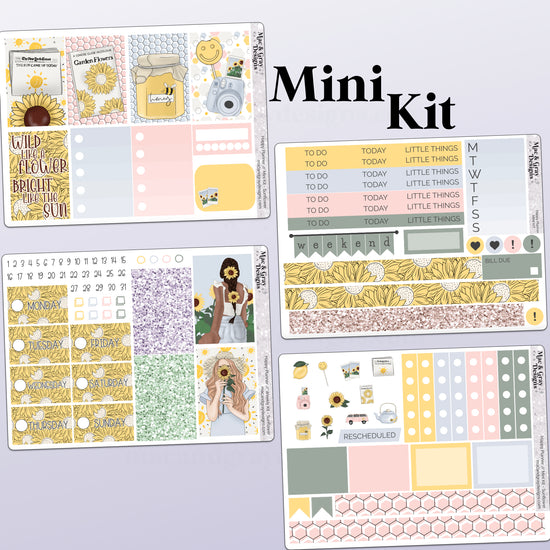 Sunflower Weekly Sticker Kit for Vertical Planners & Happy Planner ...